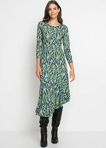 Asymmetric Ruffled Midi Dress by bonprix | bonprix