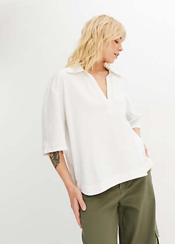 Boxy Linen Blouse by bonprix | bonprix