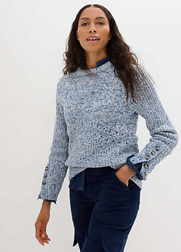 Button Cuff Jumper by bonprix | bonprix