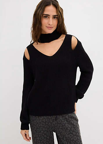 Chunky Knit Cut-Out Jumper by bonprix | bonprix