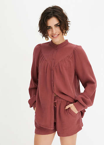 Cotton Long Sleeved Muslin Blouse by bonprix | bonprix