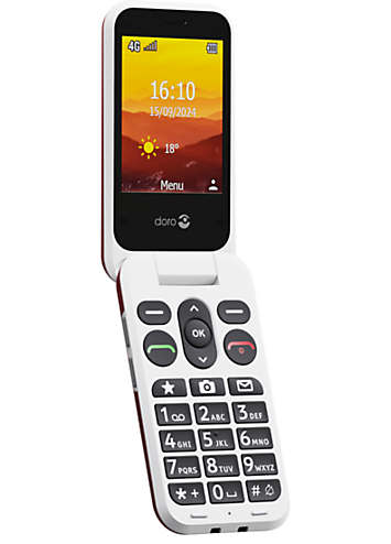 Doro Leva L30 SIM Free Mobile Phone - Red & White | bonprix