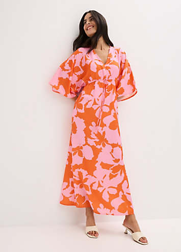 Floral Satin Maxi Dress by bonprix | bonprix