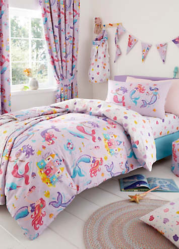 Happy Linen Co. Magical Mermaids Reversible Duvet Cover Set | bonprix