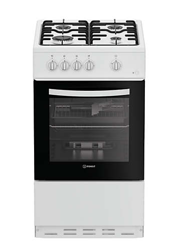 Indesit I5G1KMW 50cm Gas Single Cooker - White | bonprix