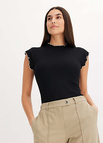 Jersey Ribbed Top by bonprix | bonprix