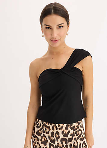One Shoulder Crepe Top by bonprix | bonprix