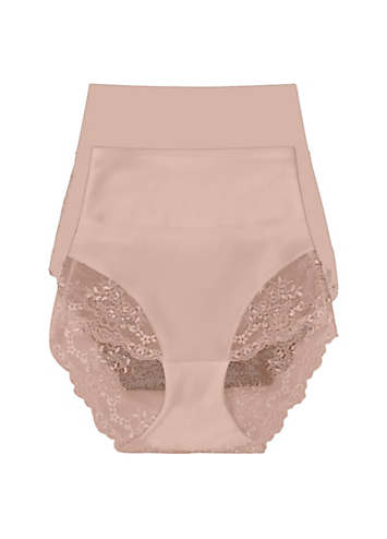 Pack of 2 Lace Trim Shaper Briefs by bonprix | bonprix