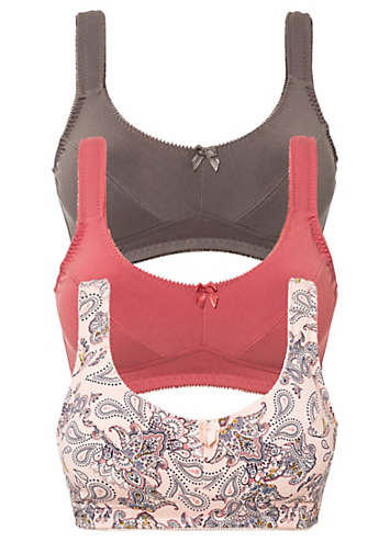 Pack of 3 Non-Wired Full Cup Bras by bonprix | bonprix
