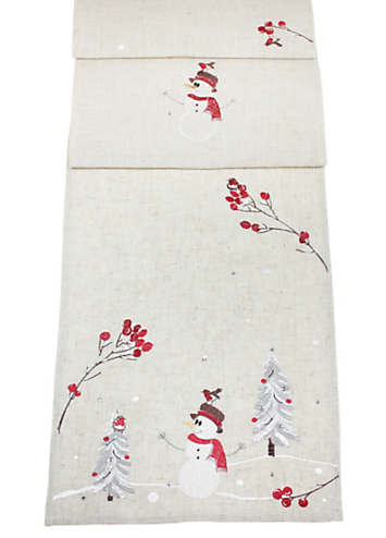 Peggy Wilkins Snowman Robin Table Runner | bonprix