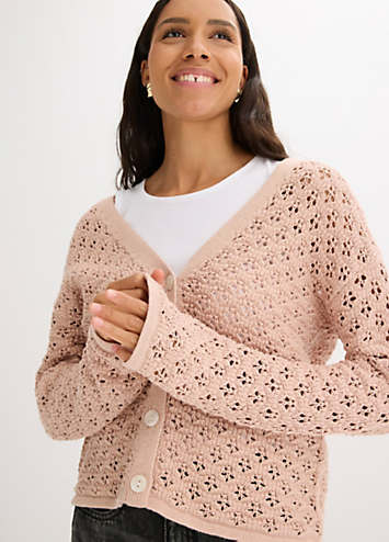 Pointelle Knit Cardigan by bonprix | bonprix