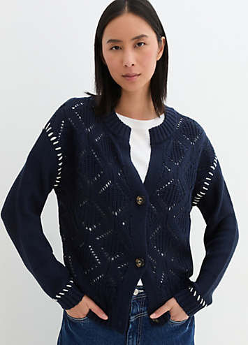 Pointelle Knit Cardigan by bonprix | bonprix