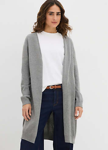 Rolled Hem Longline Cardigan by bonprix | bonprix
