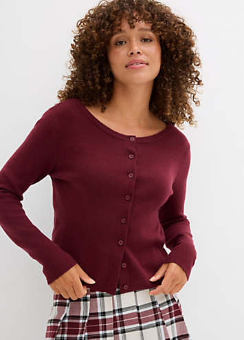 Smooth Knit Cropped Cardigan by bonprix | bonprix