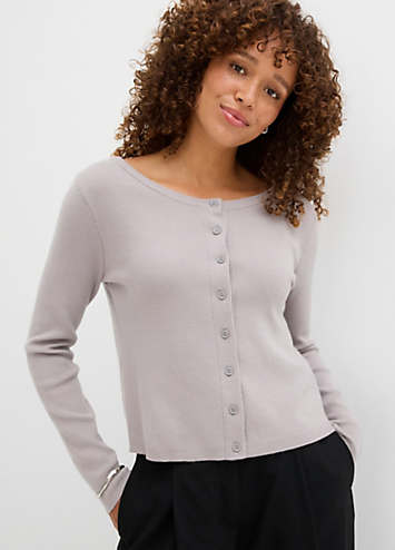 Smooth Knit Cropped Cardigan by bonprix | bonprix