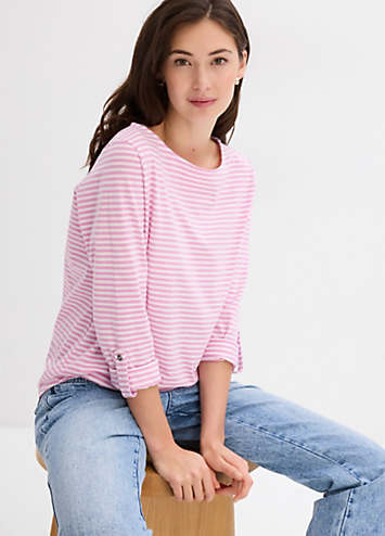 Striped Boat Neck Top by bonprix | bonprix
