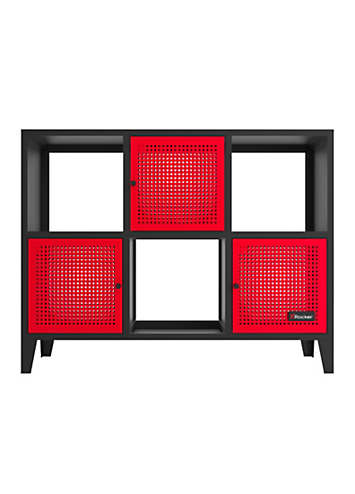 X Rocker Mesh-Tek Wide 6 Cube Unit - Storage - Black/Red | bonprix
