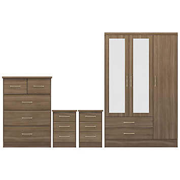 Zenith 3 Door 2 Drawer Wardrobe Bedroom Set | bonprix