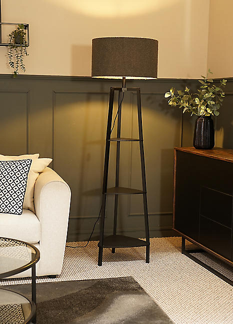 Standing lamp with shelf store