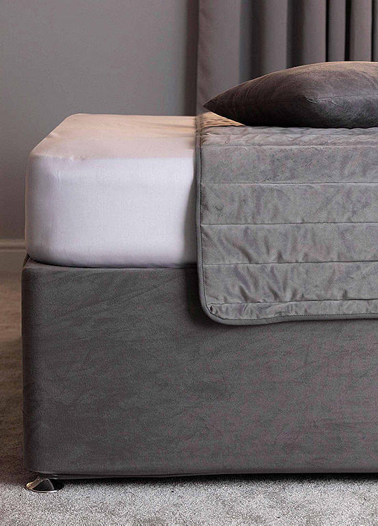 belledorm Belledorm Faux Suede 48 cm Base Wrap Valance | bonprix