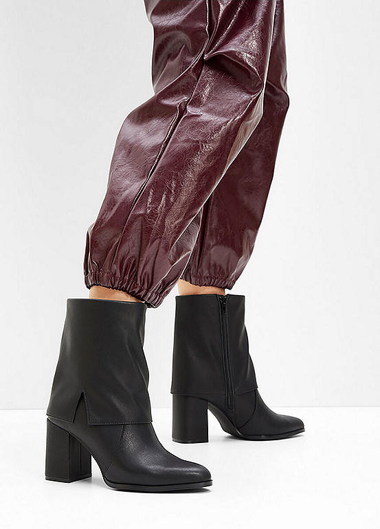 Block Heel Cuffed Ankle Boots by bonprix | bonprix