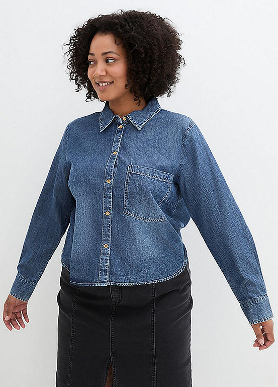 Boxy Denim Blouse by bonprix | bonprix
