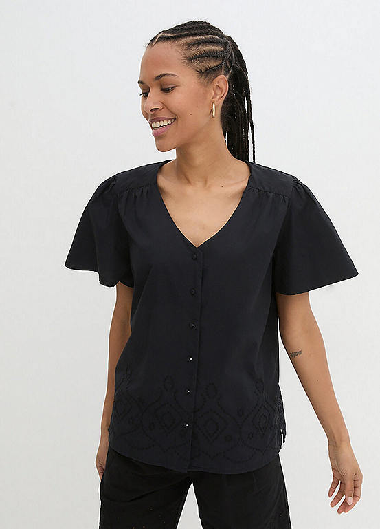 Broderie Hem Blouse by bonprix | bonprix
