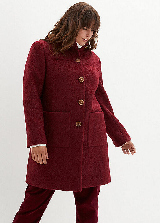 Button Through Boucle Coat by bonprix | bonprix