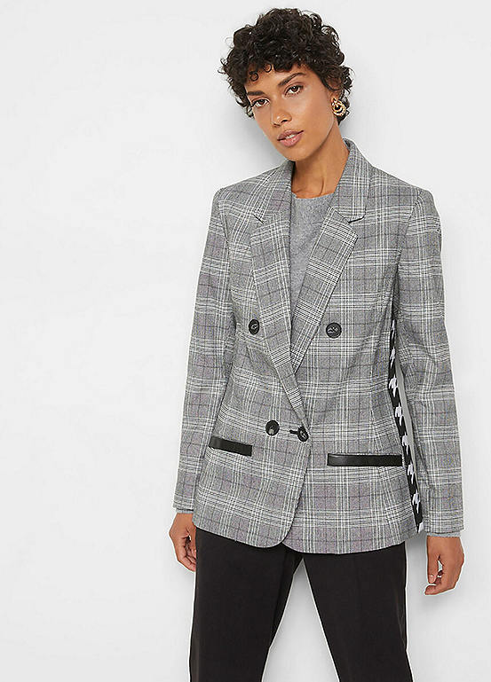 Checked Piped Blazer by bonprix | bonprix