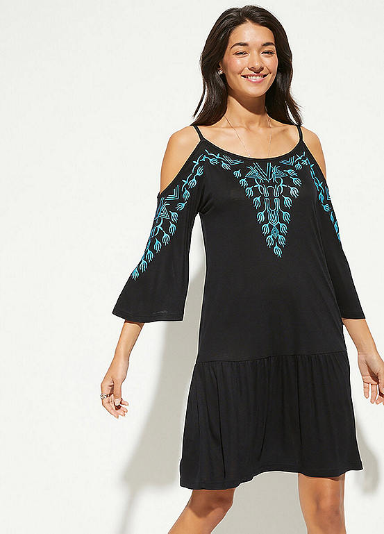 Cold Shoulder Beach Dress by bonprix | bonprix