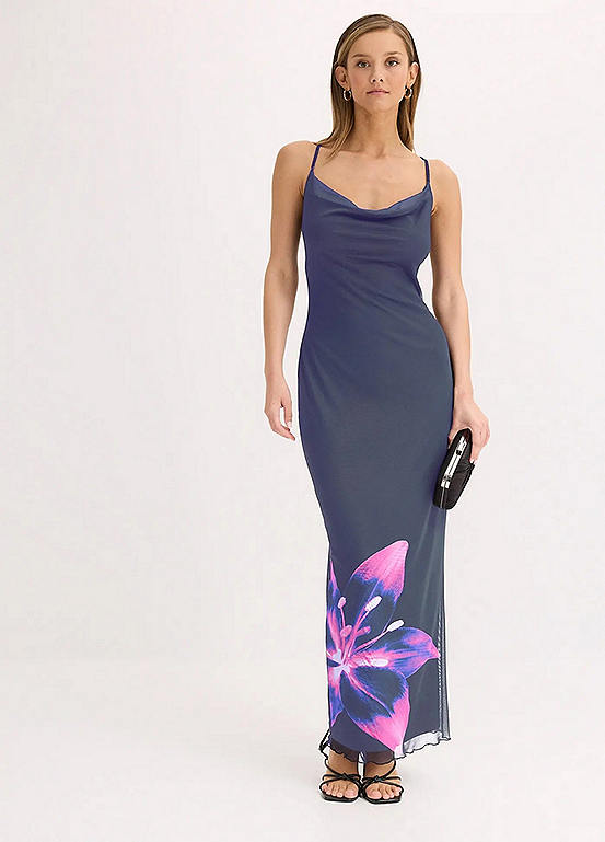 Cowl Collar Floral Maxi Dress by bonprix | bonprix