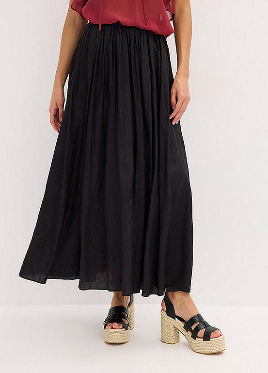 Crinkle-Effect Maxi Skirt by bonprix | bonprix