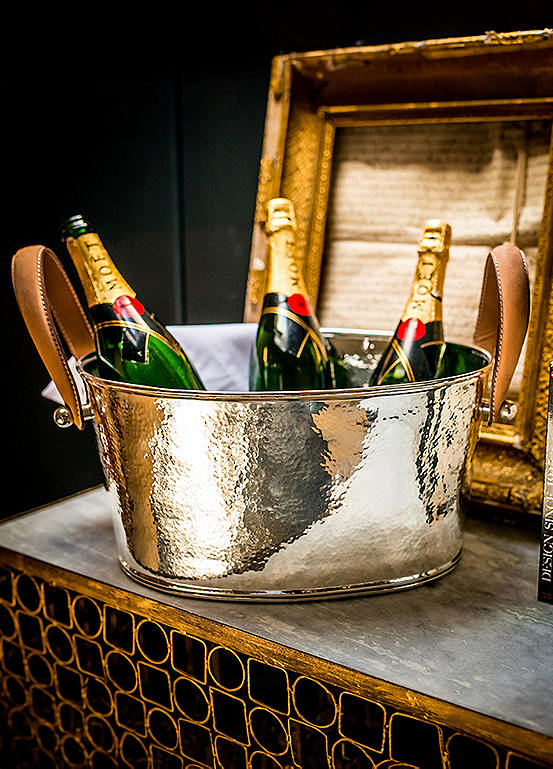 Culinary Concepts Champagne Hammered Half Size Champagne Bath Ice ...