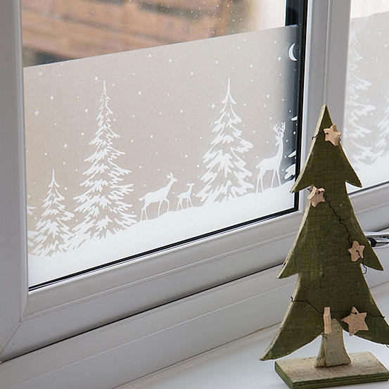 d-c-fix Forest Christmas Static Cling Window Film 20cm x 1.5m Pack of 2 ...