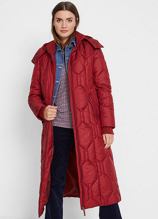 Diamond Print Longline Padded Coat by bonprix | bonprix