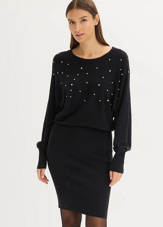Embellished Smooth Knit Dress by bonprix | bonprix