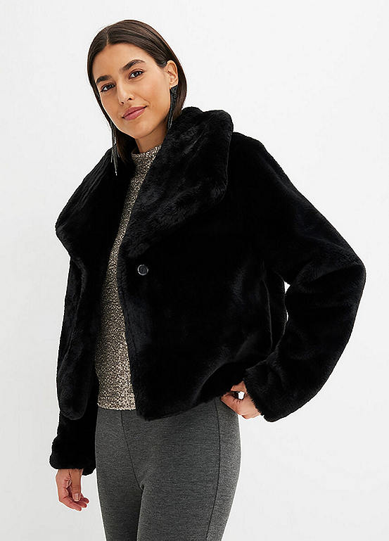 Faux Fur Short Jacket by bonprix | bonprix