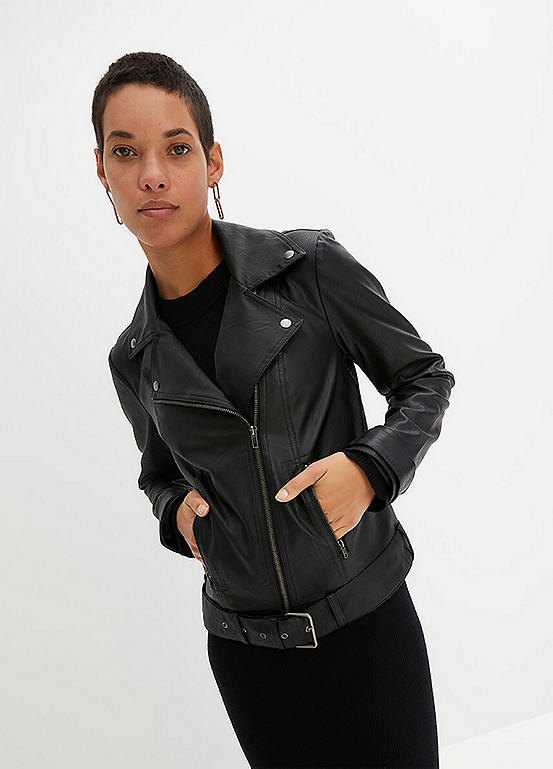 Faux Leather Biker Jacket by bonprix | bonprix