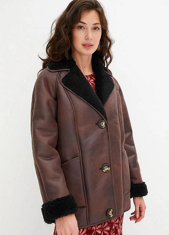 Faux Sheepskin Coat by bonprix | bonprix