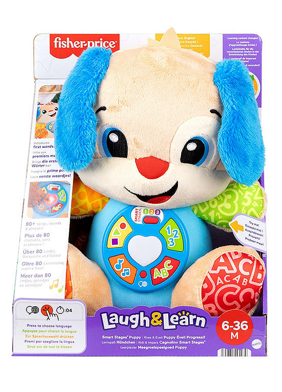 Fisher-Price Laugh & Learn Smart Stages Puppy Plush Baby Musical ...