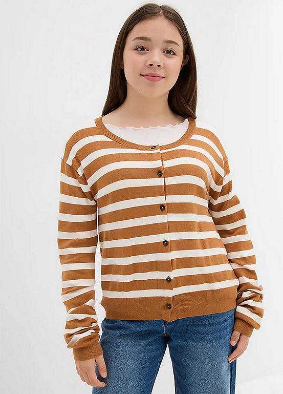 Kids Stripy Smooth Knit Cardigan by bonprix | bonprix