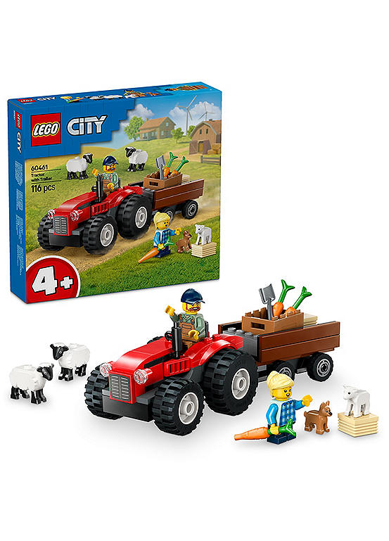 LEGO City Red Farm Tractor with Trailer & Sheep | bonprix