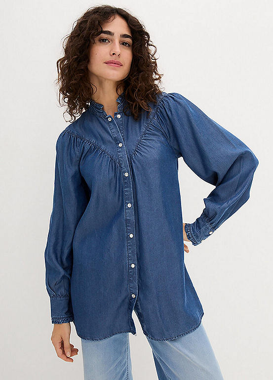 Longline Denim Blouse by bonprix | bonprix