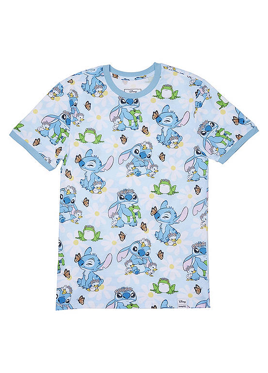 Loungefly Disney Lilo And Stitch Springtime Stitch Adult Unisex Tee ...