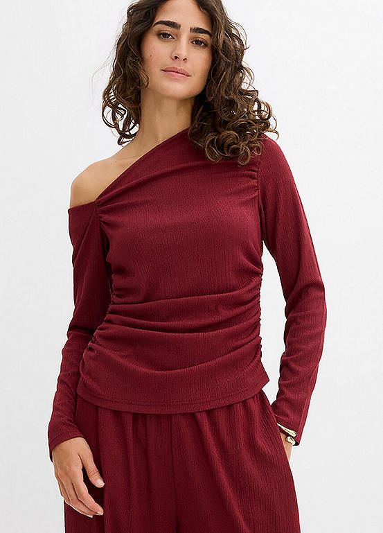 One-Shoulder Crepe Top by bonprix | bonprix