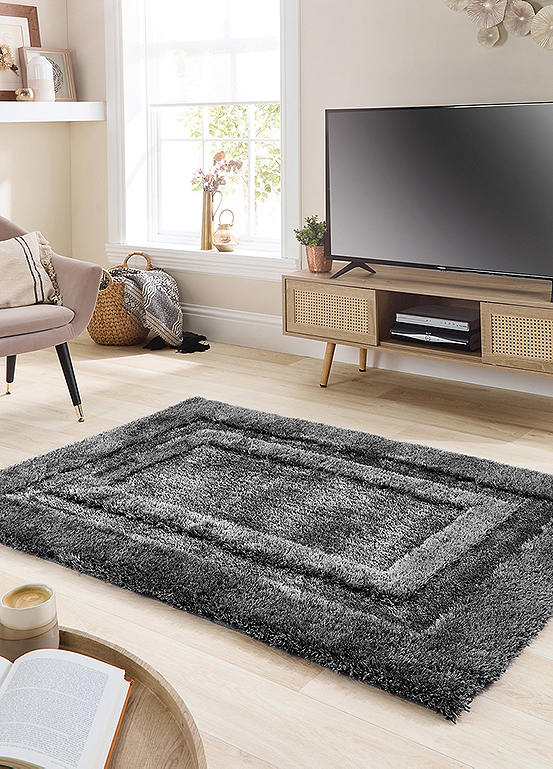 Origin Frame Border Shaggy Rug | bonprix