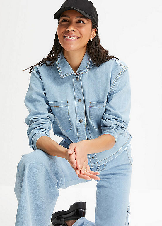 Oversize Cropped Denim Jacket by bonprix | bonprix