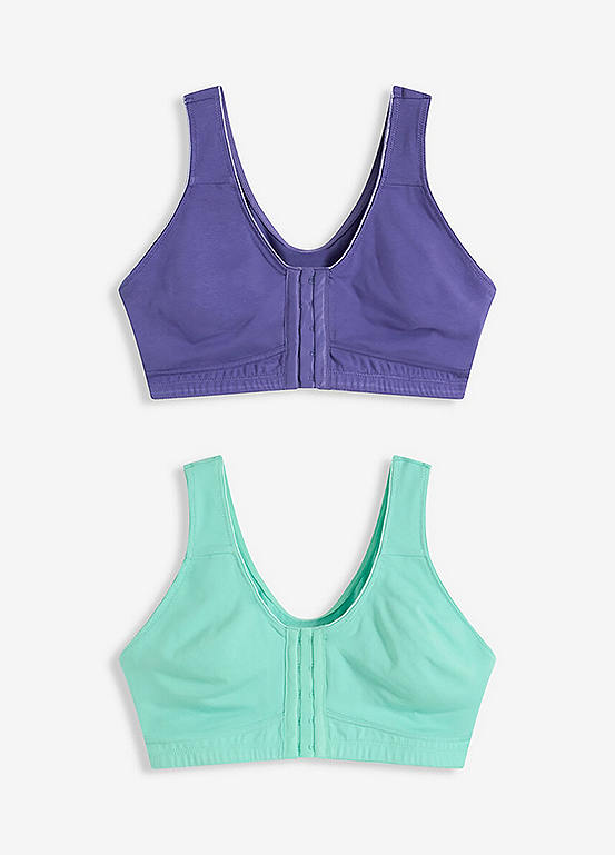 Pack of 2 Front Fastening Bras by bonprix | bonprix