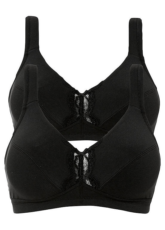 Pack of 2 Non-Wired Bras by bonprix | bonprix