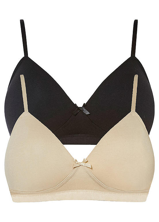 Pack of 2 Padded Non-Wired Bras by bonprix | bonprix
